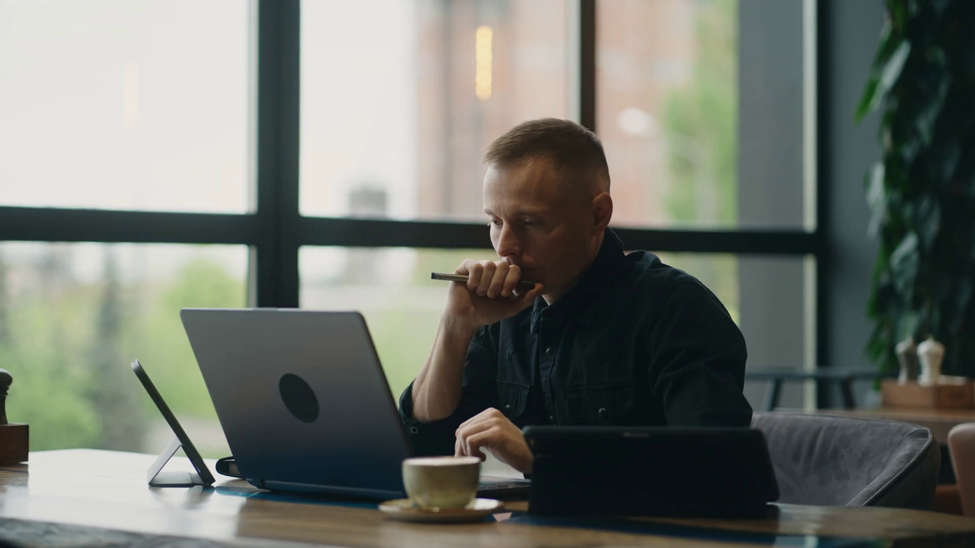 Successful Businessman Working Online From Stock Footage SBV-347693913 ...