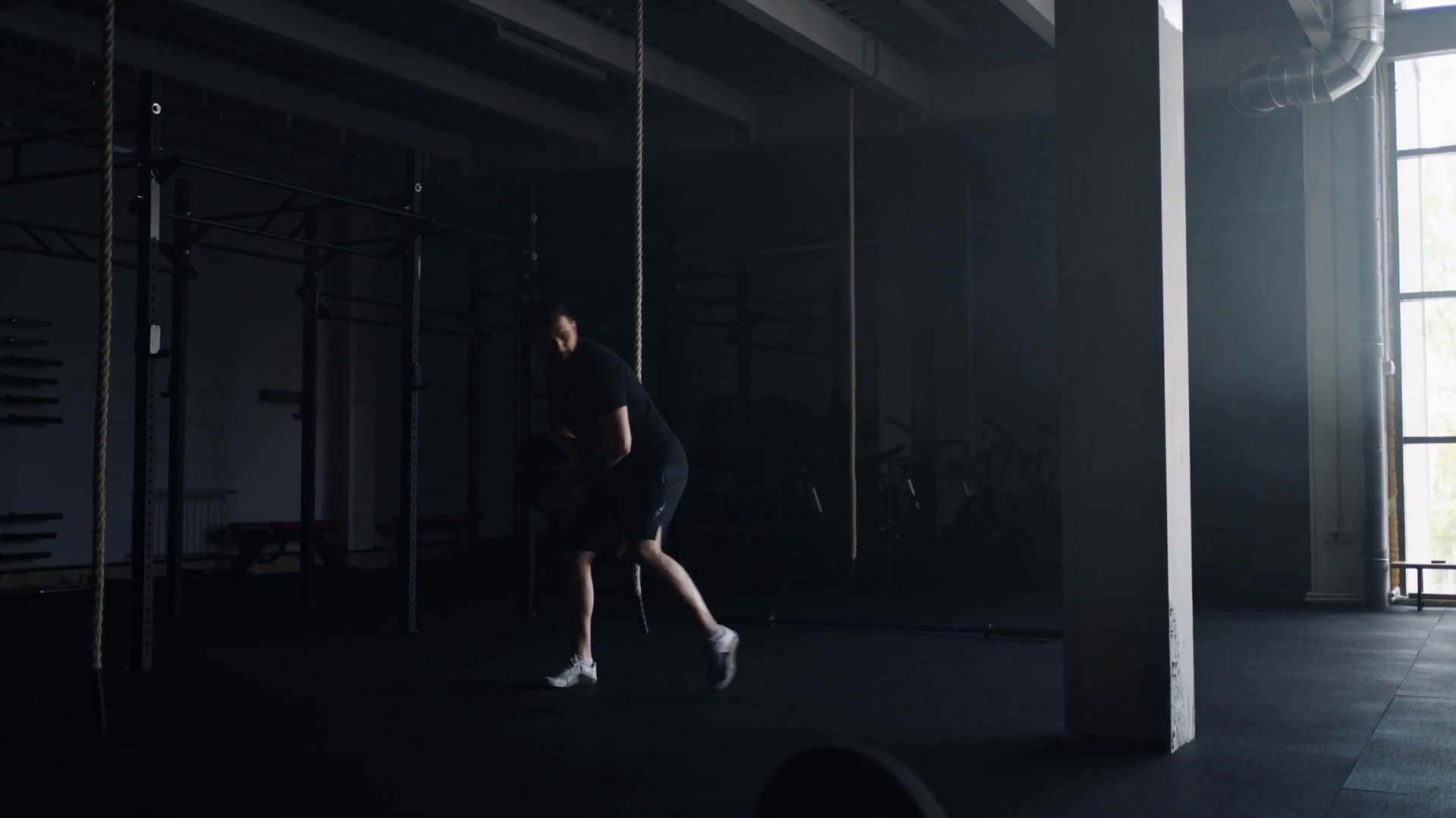 Professional Sportsman Throwing Heavy Ball Stock Footage SBV-347773964 ...