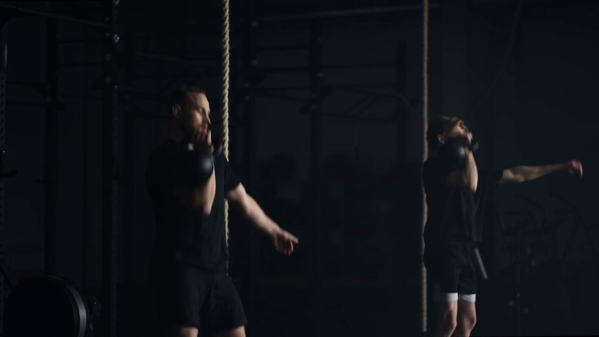 Two Male Powerlifters Training In Gym Stock Footage SBV-347721564 ...