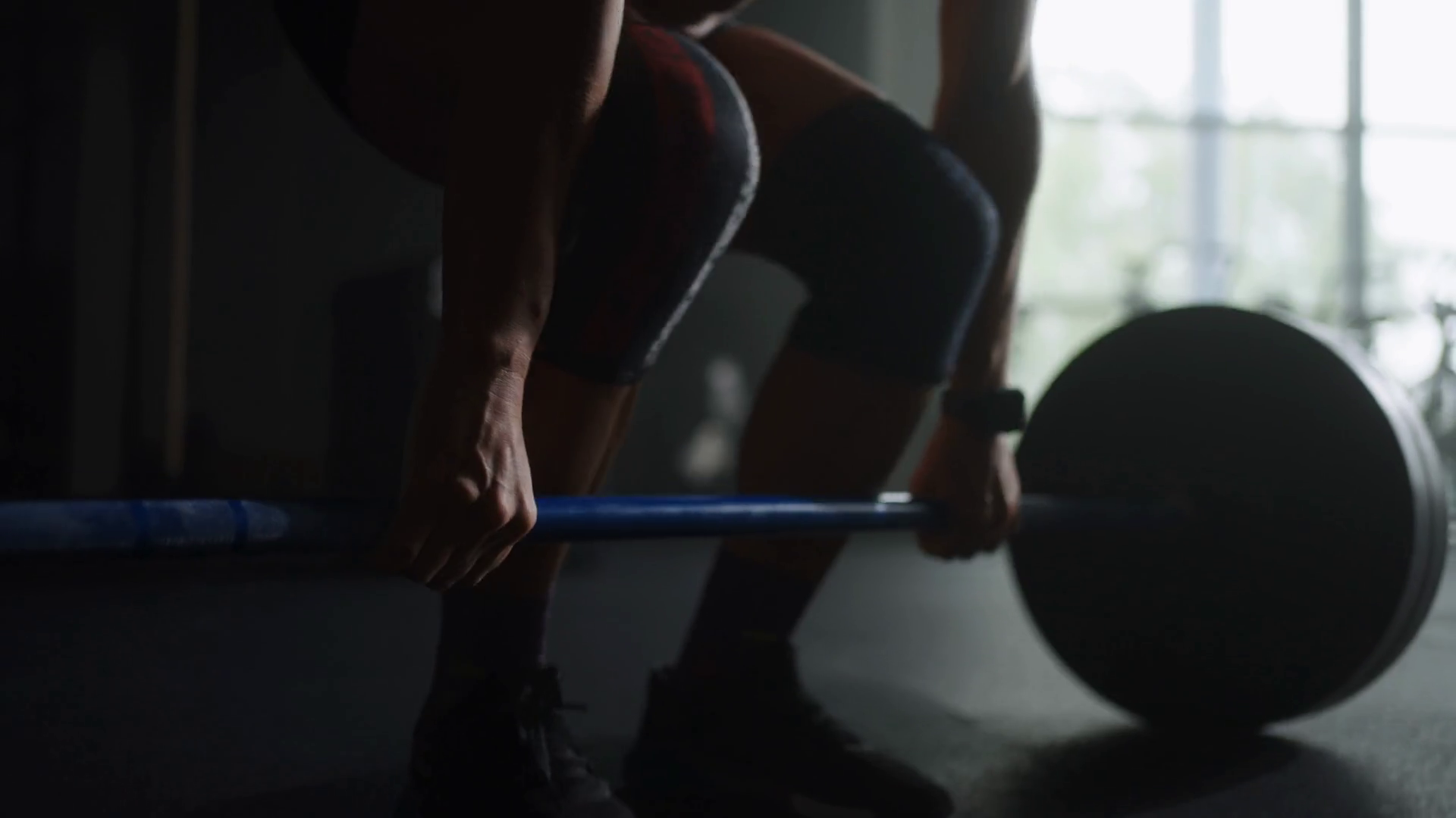 Woman Powerlifter Lifting Heavy Barbell In Stock Footage SBV-348055659 ...