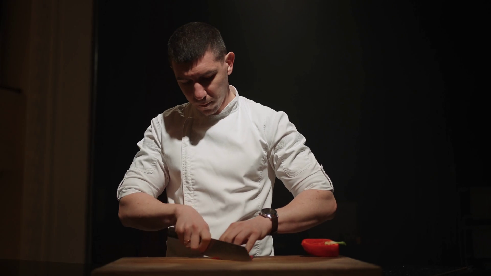 Cinematic Portrait Shot Of Chef Of Stock Footage SBV-347771929 ...