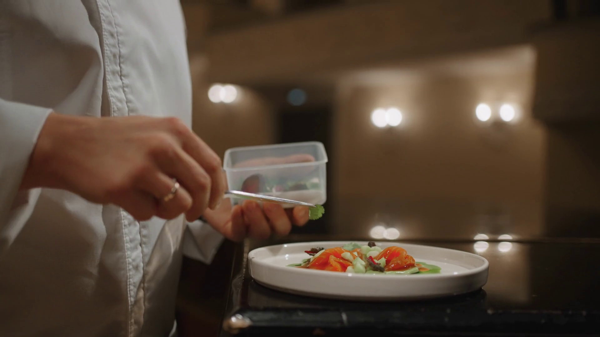 Sumptuous Dinner In Luxury Restaurant Close Stock Footage SBV-347772042 ...