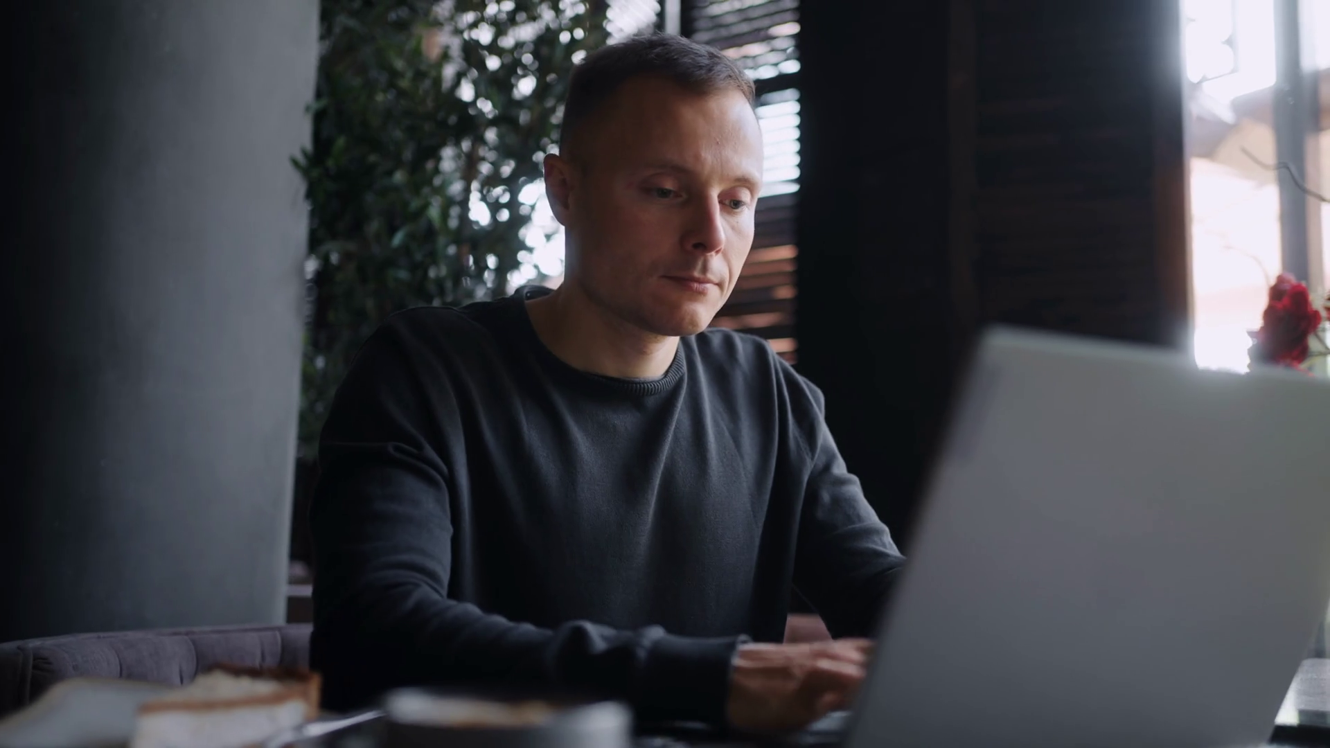 Handsome Caucasian Man Typing Message On Stock Footage SBV-348419813 ...