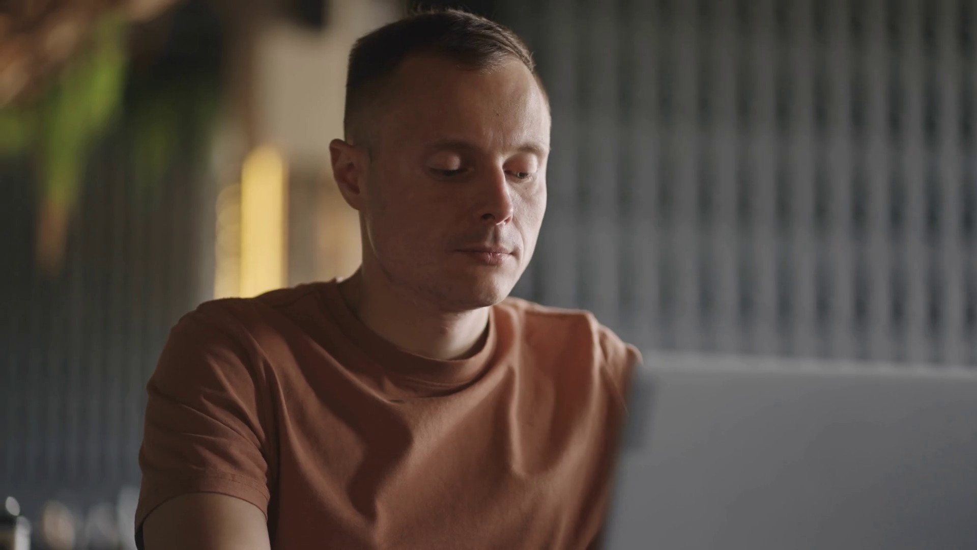 Portrait Of Smart Man Working With Laptop In Stock Footage SBV ...