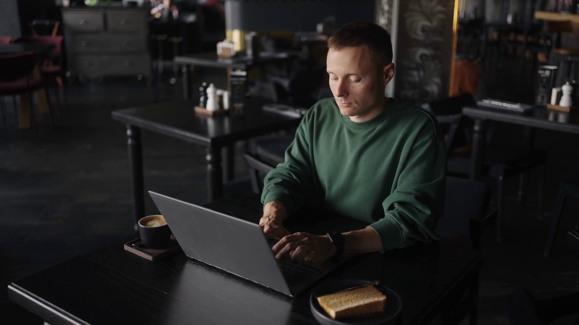 Freelancer Working With Laptop In Trendy Stock Footage SBV-347799881 ...