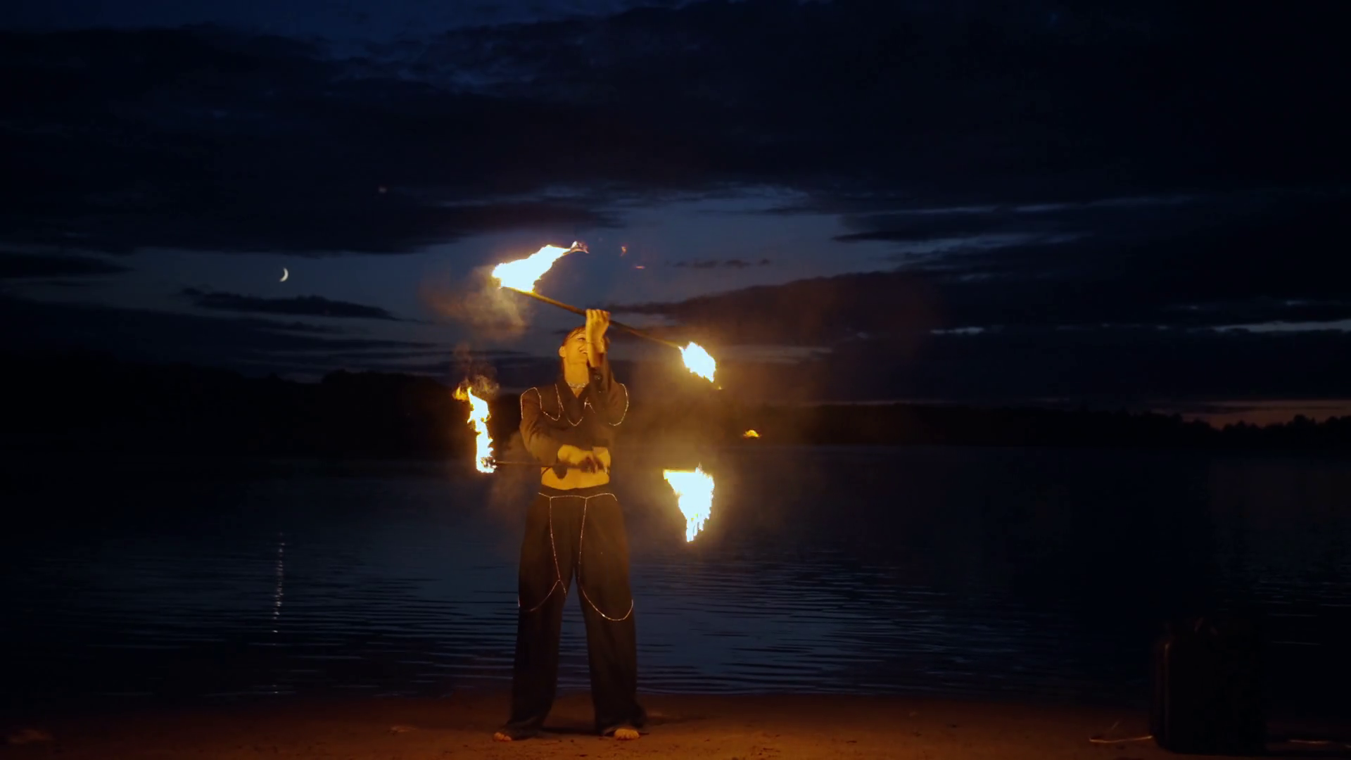 Professional Circus Performer Woman Juggling Stock Footage SBV ...