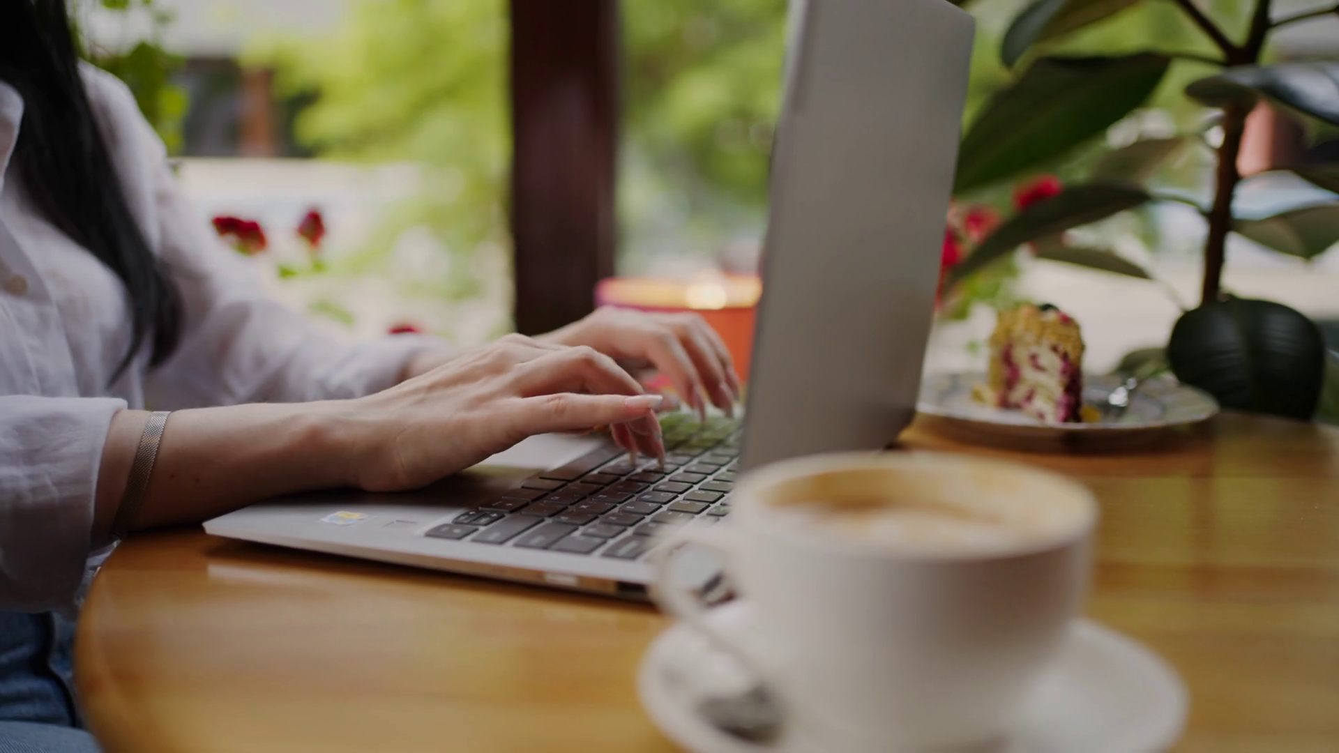 Female Freelancer Working With Laptop In Stock Footage SBV-348530692 ...