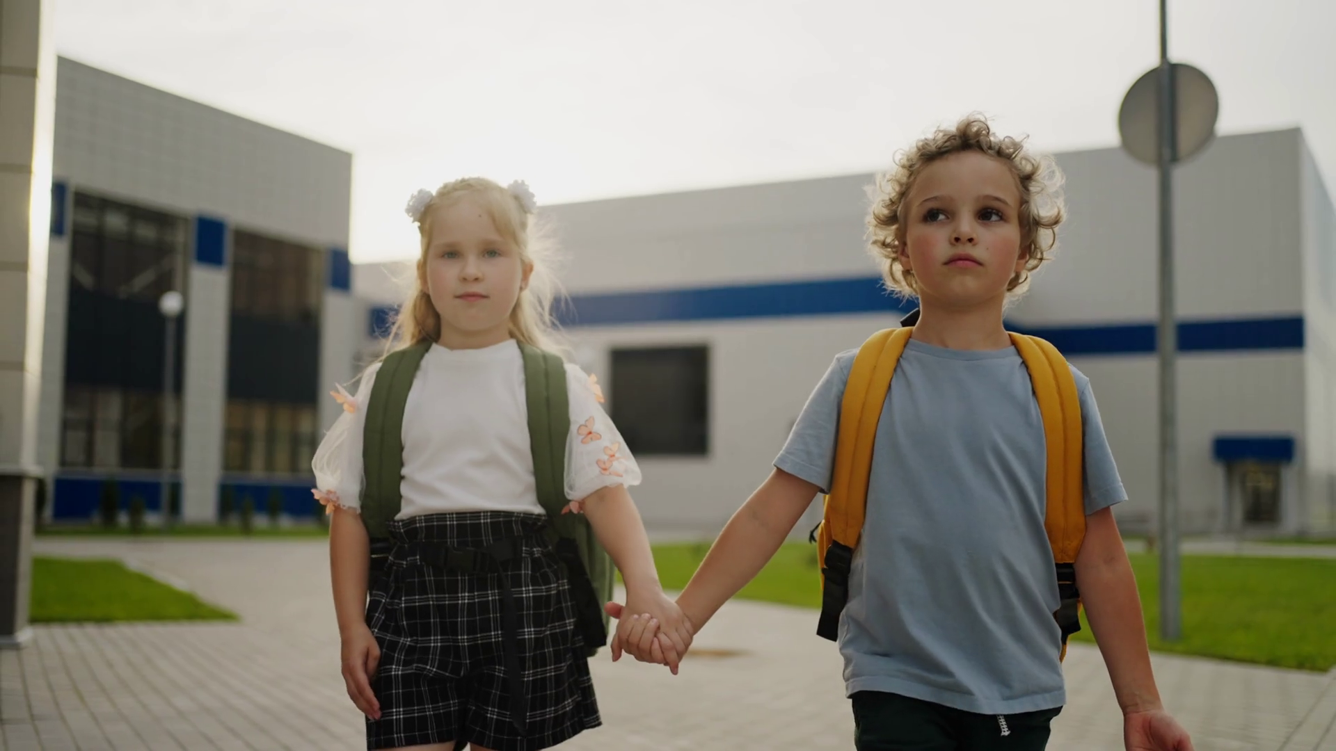 Portrait Of 6 7-year-old Students Of Grade Stock Footage SBV-348440337 ...
