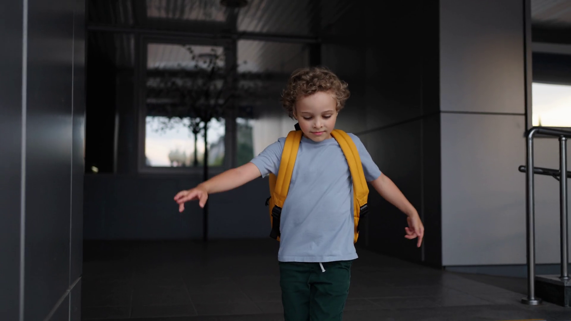 Joyful Child Running From School Lessons Stock Footage SBV-348453953 ...