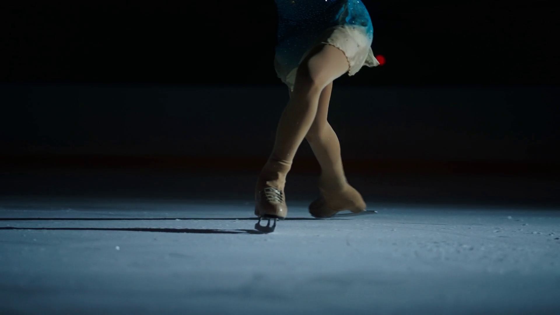 Closeup View Of Skates On Feet Of Female Stock Footage SBV-348646465 ...