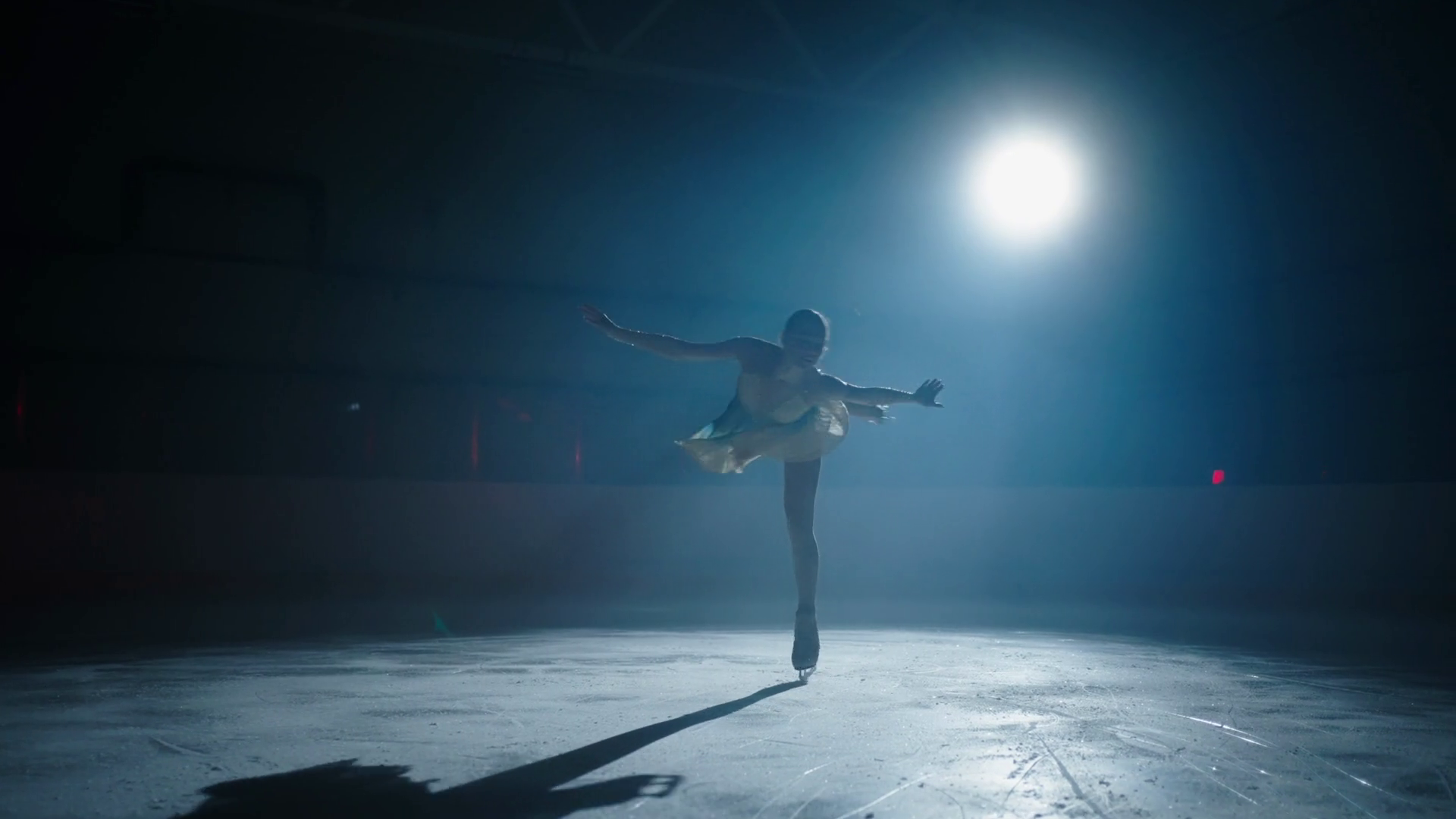 Female Figure Skater Spinning On Ice In Ice Stock Footage SBV-348646582 ...