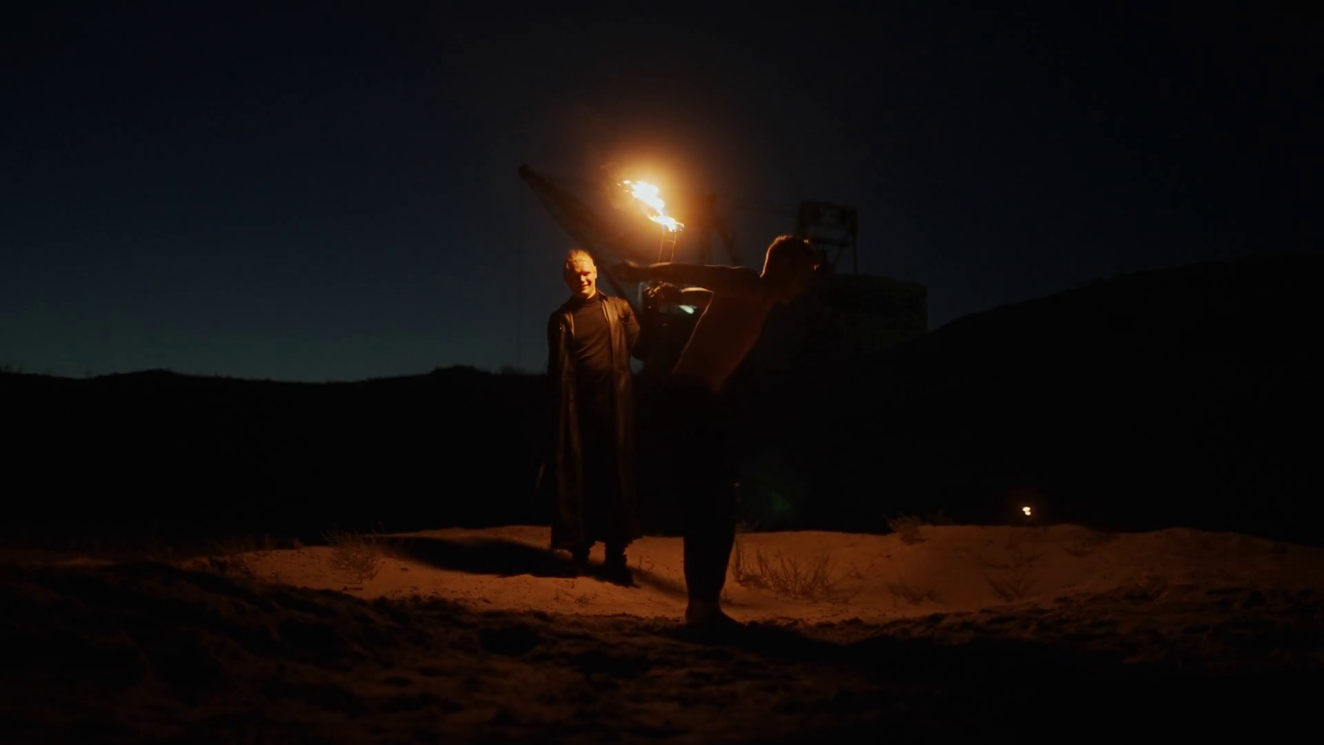 Professional Acrobat Jumping In Darkness Stock Footage SBV-348614838 ...