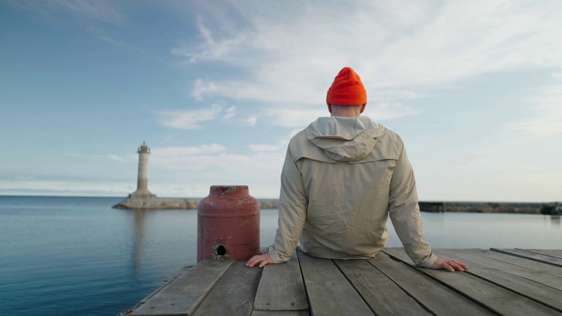 Young Adult Man Admiring Sea View In Bay Stock Footage SBV-348617713 ...