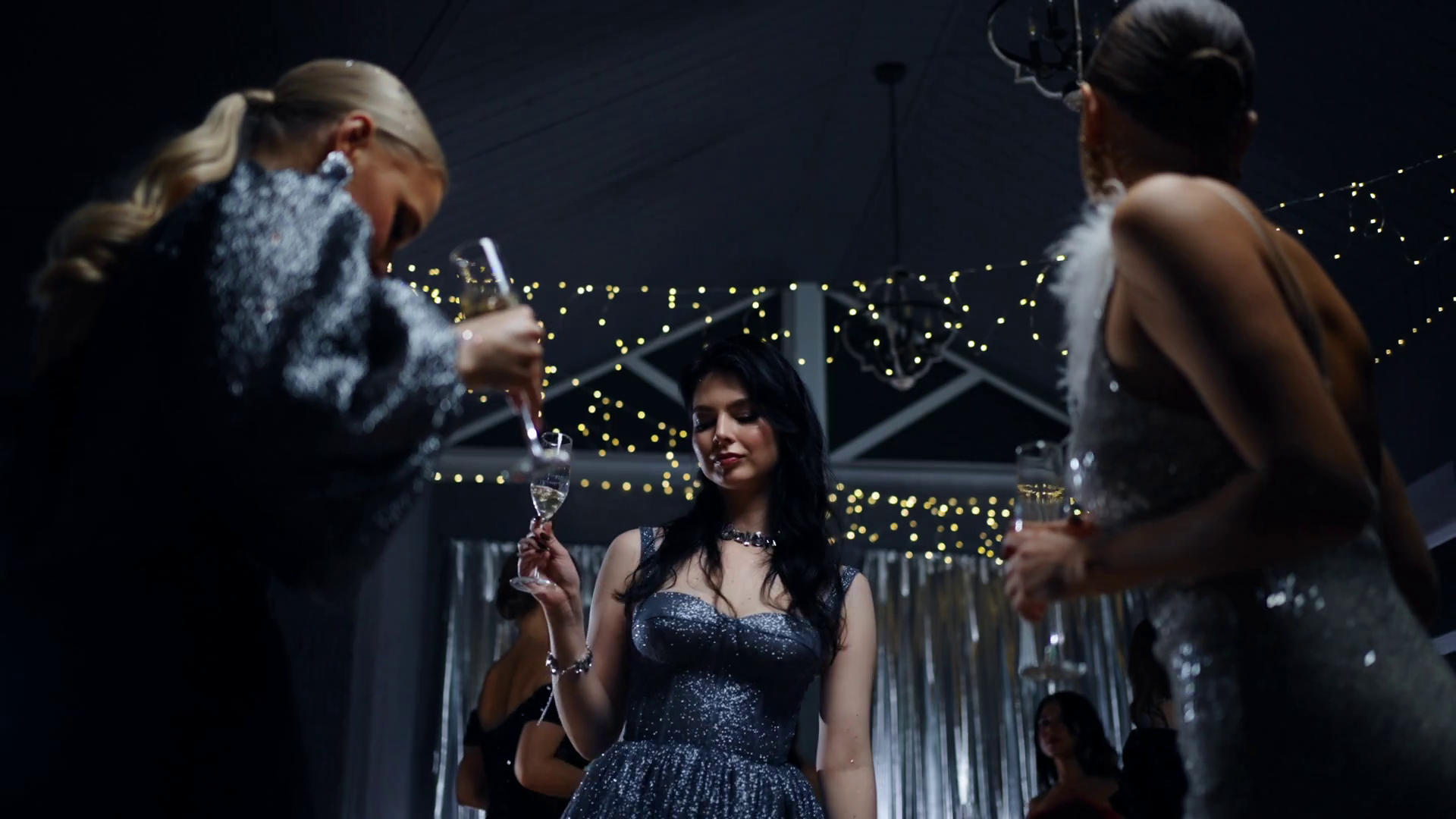 Single Ladies Dancing In Christmas Party In Stock Footage SBV-348663472 ...