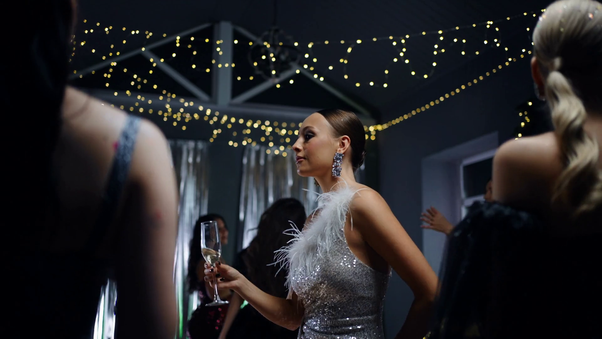Elegant Woman Dancing Enjoying Music In Stock Footage SBV-348653637 ...