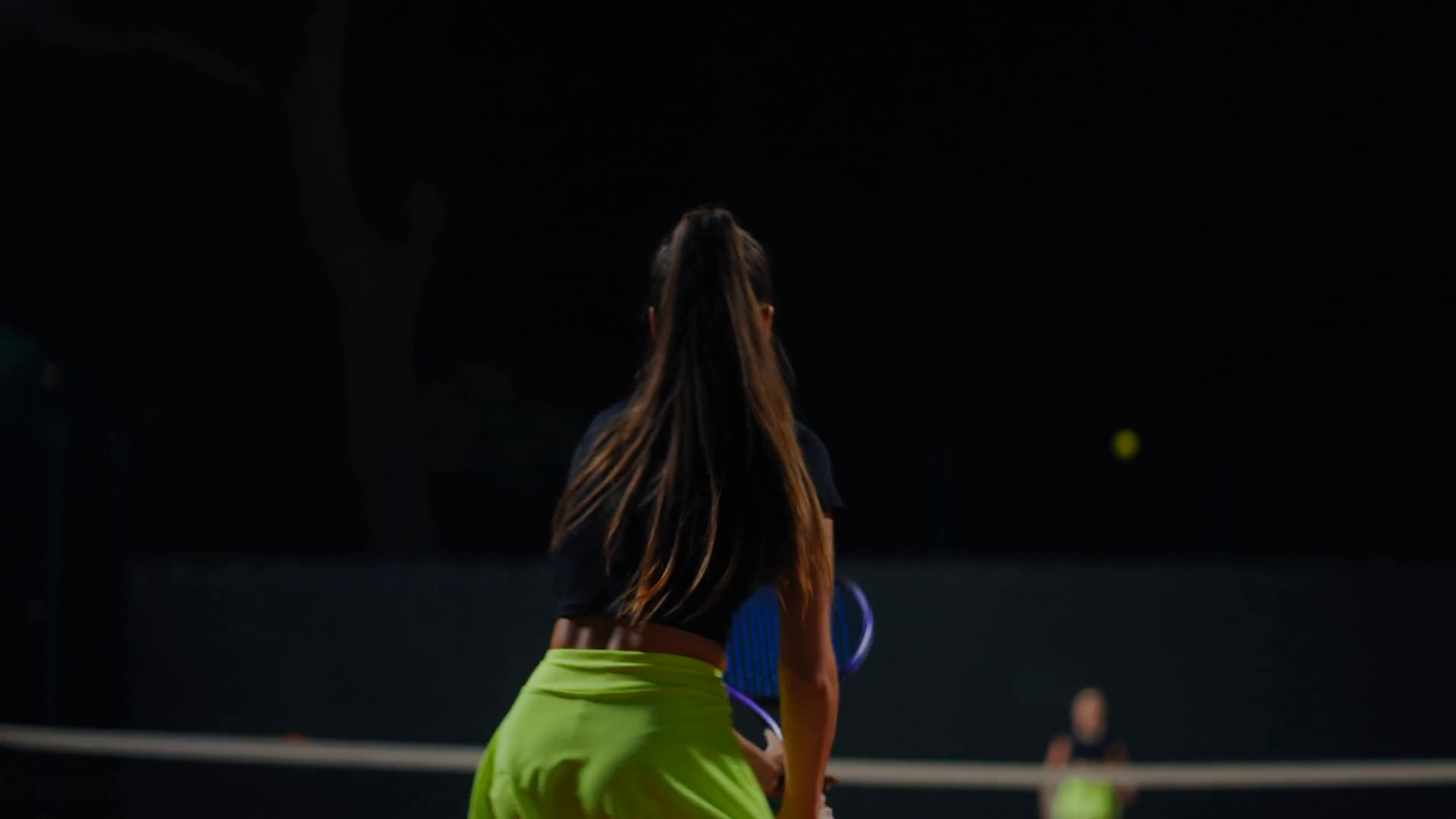 Match Of Two Women Tennis Player On Court In Stock Footage SBV ...