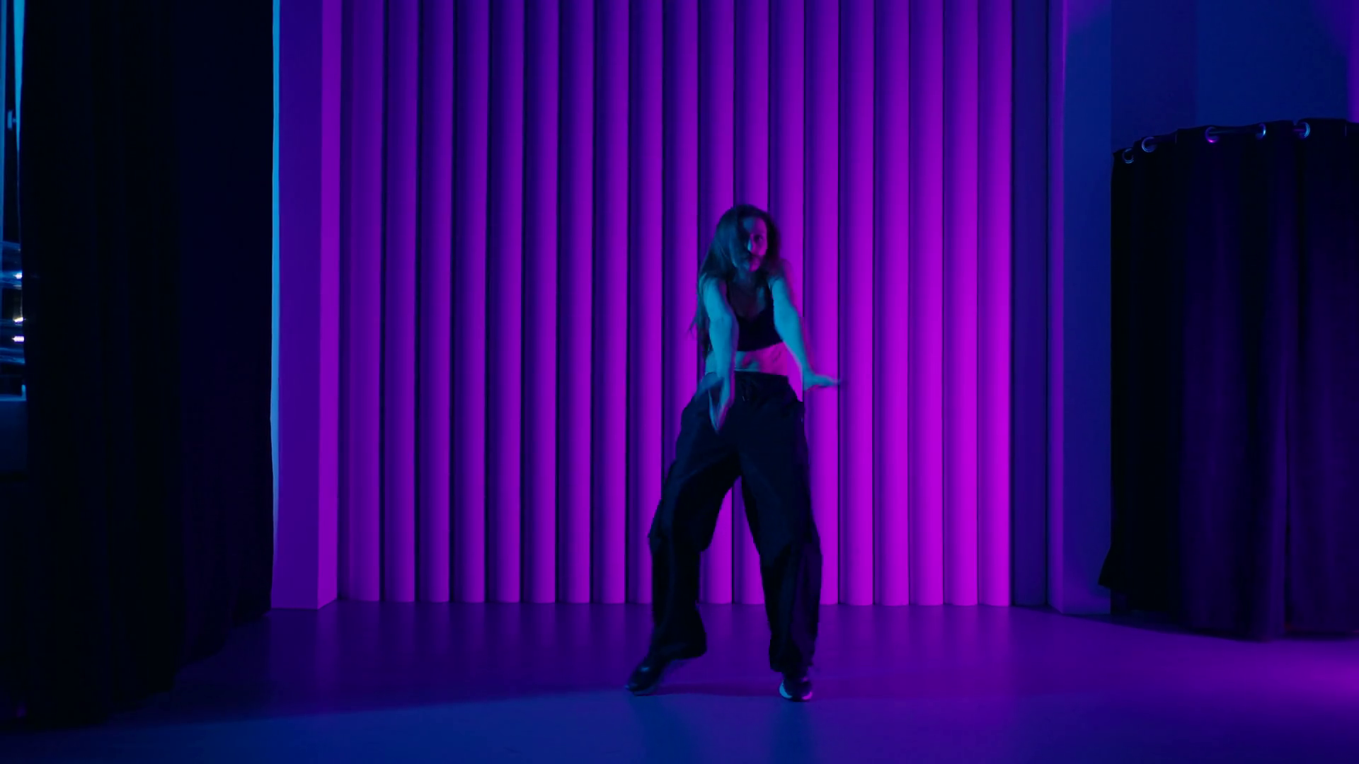 Jazz Funk Hip-hop Dance In Studio With Neon Stock Footage SBV-348830560 ...