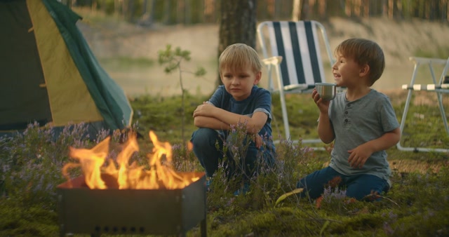 Cavemen Sitting Around Fire Stock Footage: Royalty-Free Video Clips ...