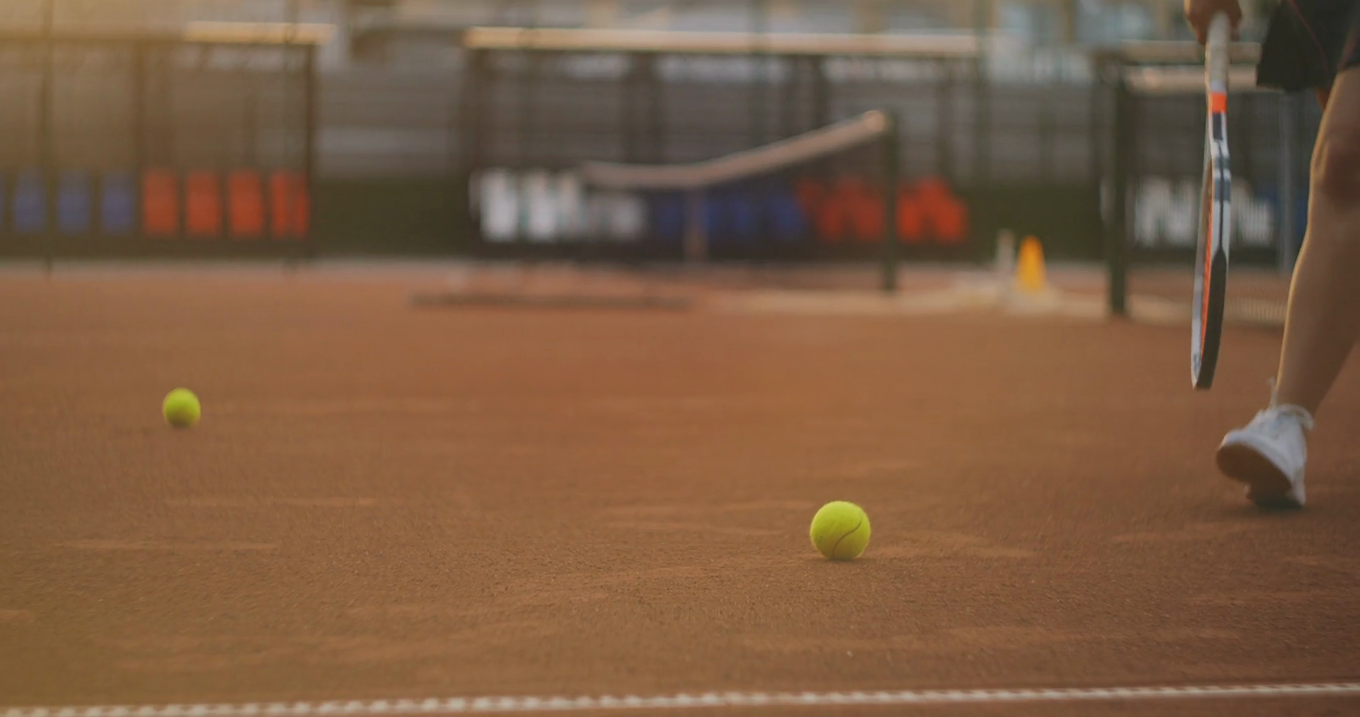 Close-up Of Racket Hitting Ball On Tennis Stock Footage SBV-338891486 ...