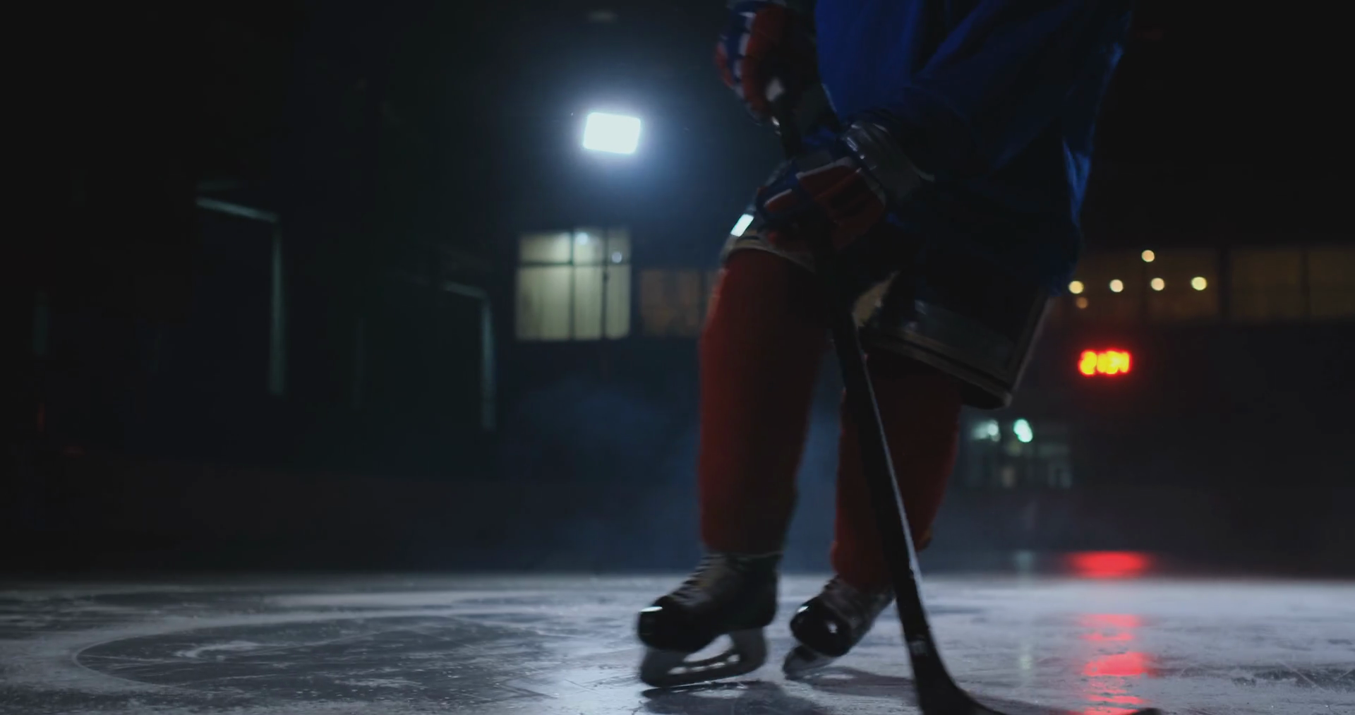 Male Hockey Player With Puck On Ice Arena Stock Footage SBV-333365245 ...