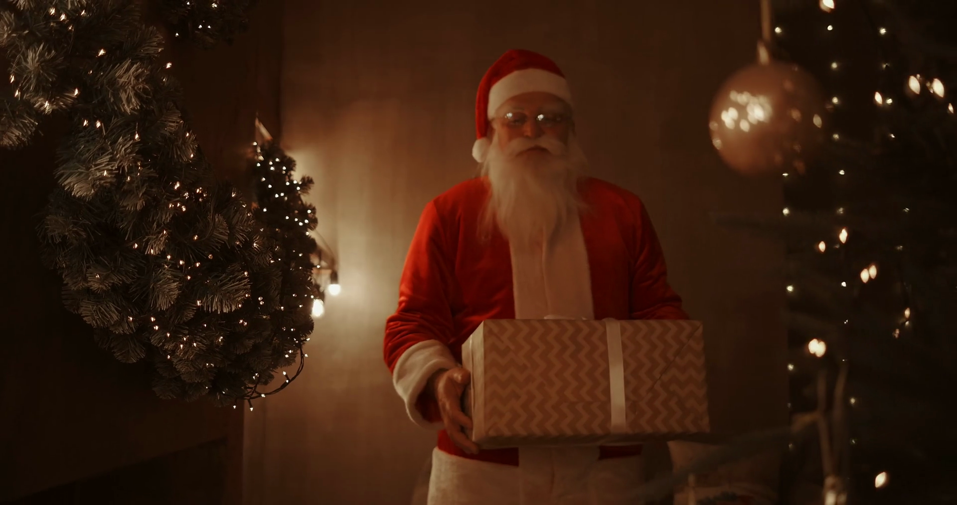 Real Santa Claus With Gifts