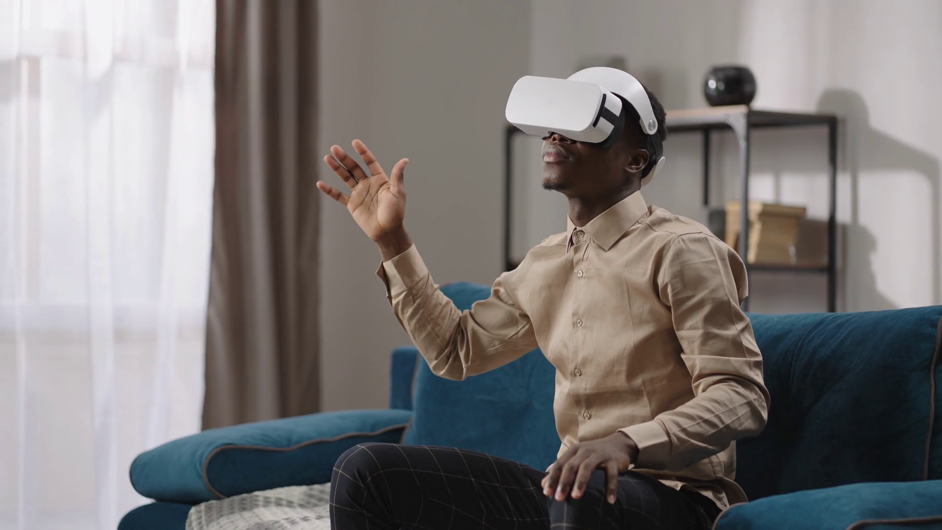 Virtual Reality Gadget Entertainment Black Stock Footage SBV-346458972 ...