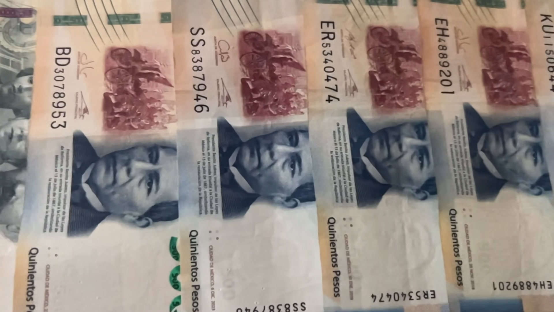 Mexican Pesos Pesos Mexicanos In Table Stock Footage SBV-353610647 ...