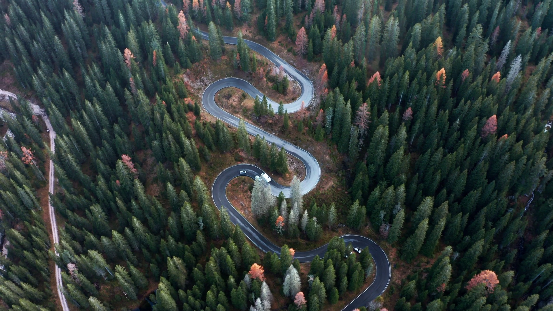 Stunning Drone Shot Of Mountain Path At Stock Footage SBV-351655303 ...