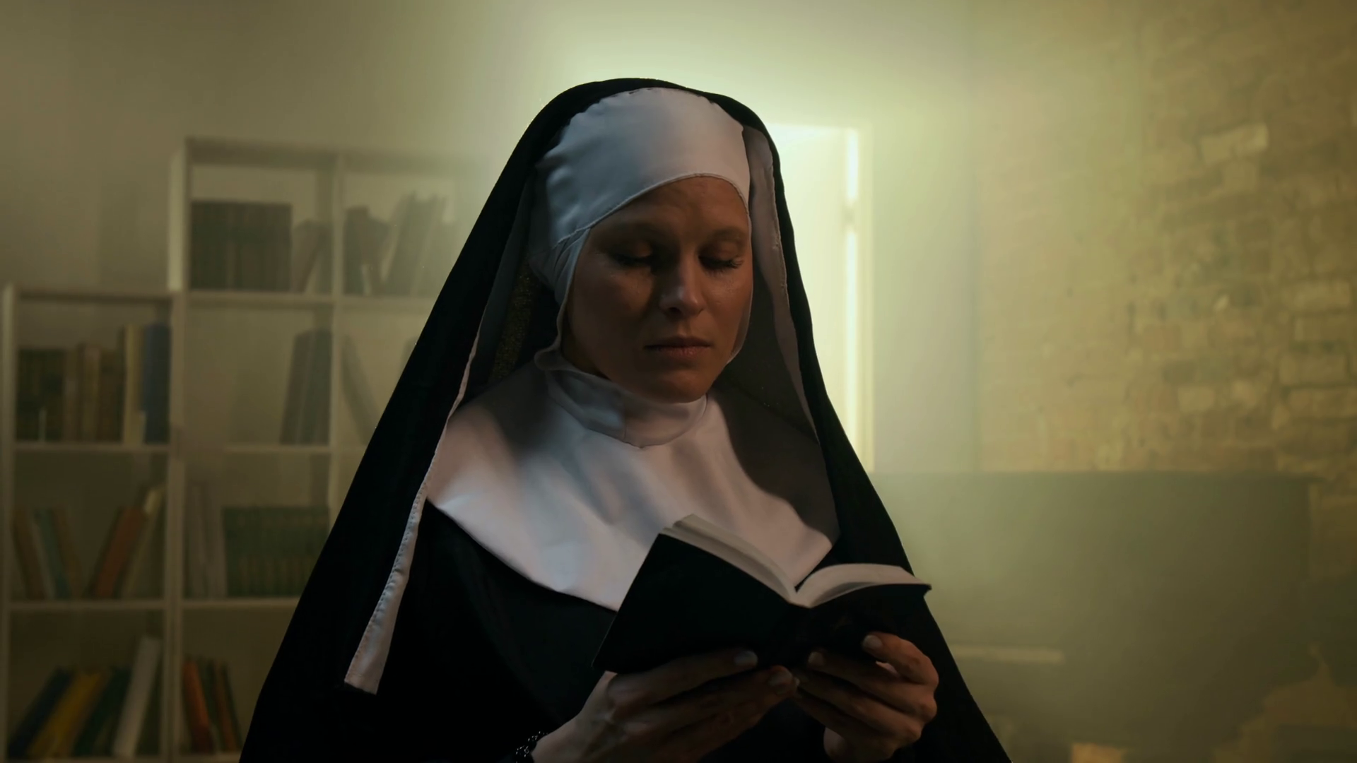Chest-up Portrait Of Nun Wearing Religious Stock Footage SBV-352077677 ...