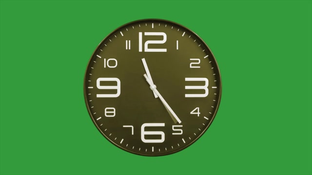 Clock Green Screen Stock Footage: Royalty-Free Video Clips - Storyblocks