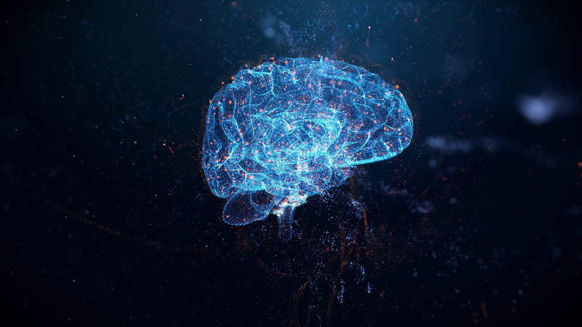 3d Hologram Of Human Brain Surrounded Energy Stock Motion Graphics SBV ...