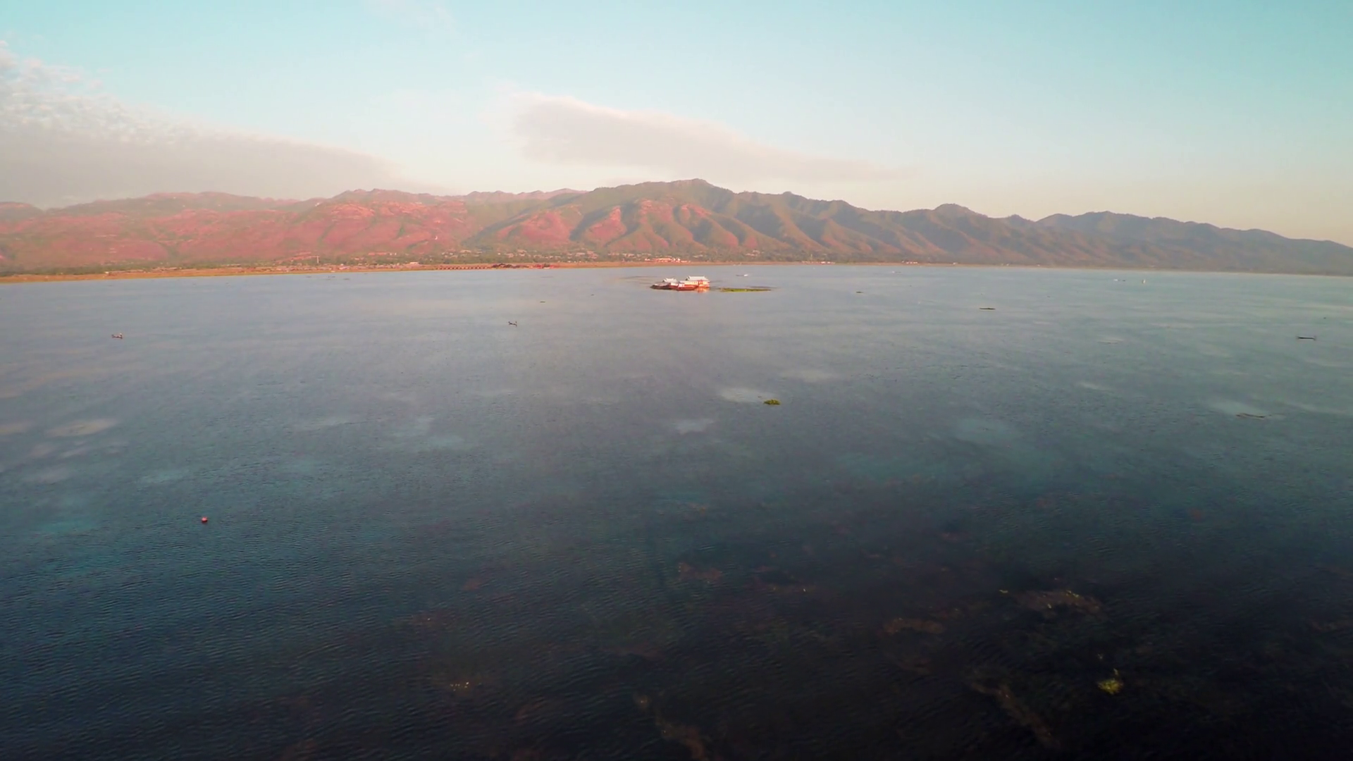 Flying Over Boats On Inle Lake At Sunset 4k Stock Footage SBV-347357342 ...