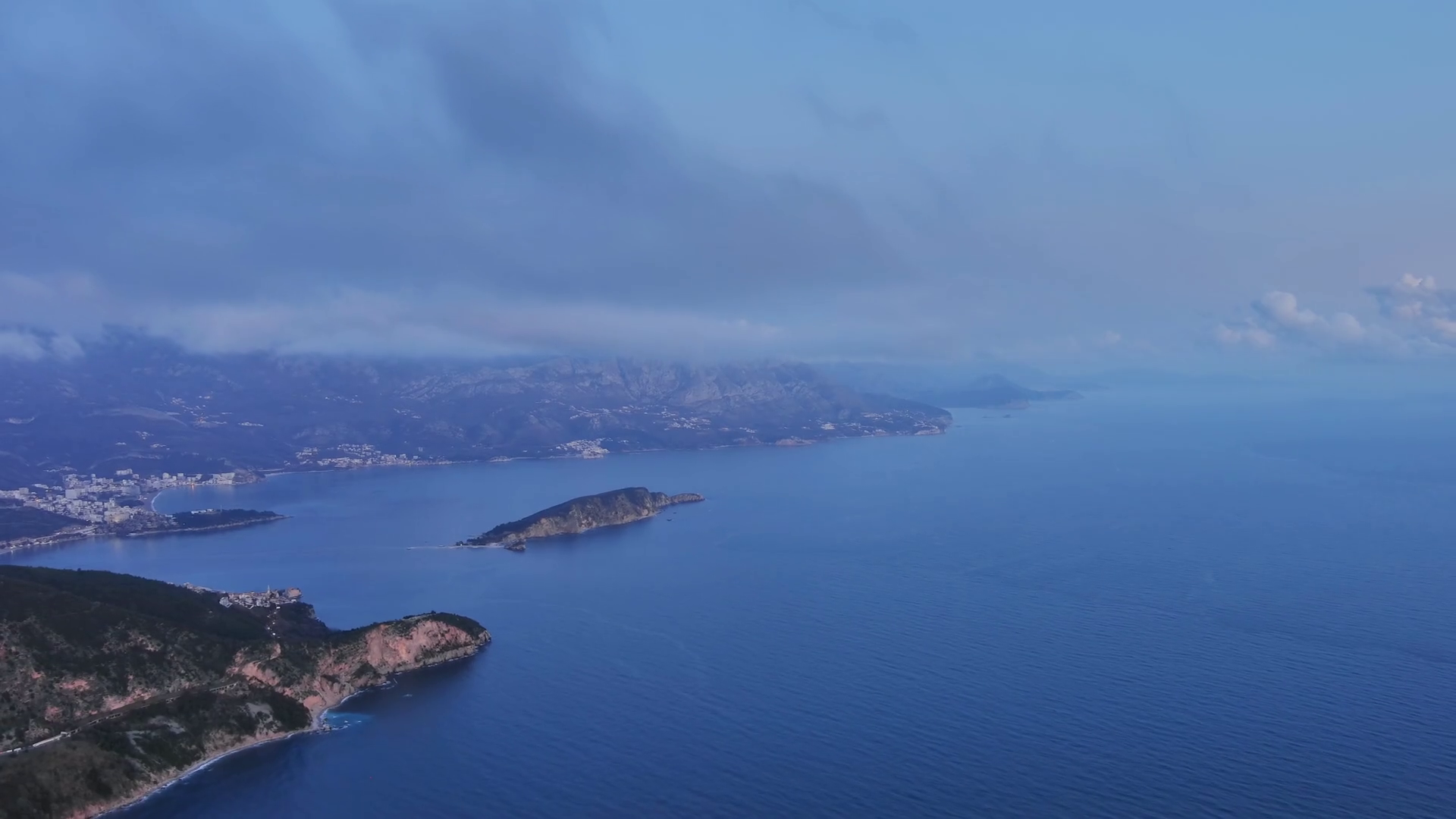 Aerial View On Adriatic Sea Coast With Stock Footage SBV-347697387 ...