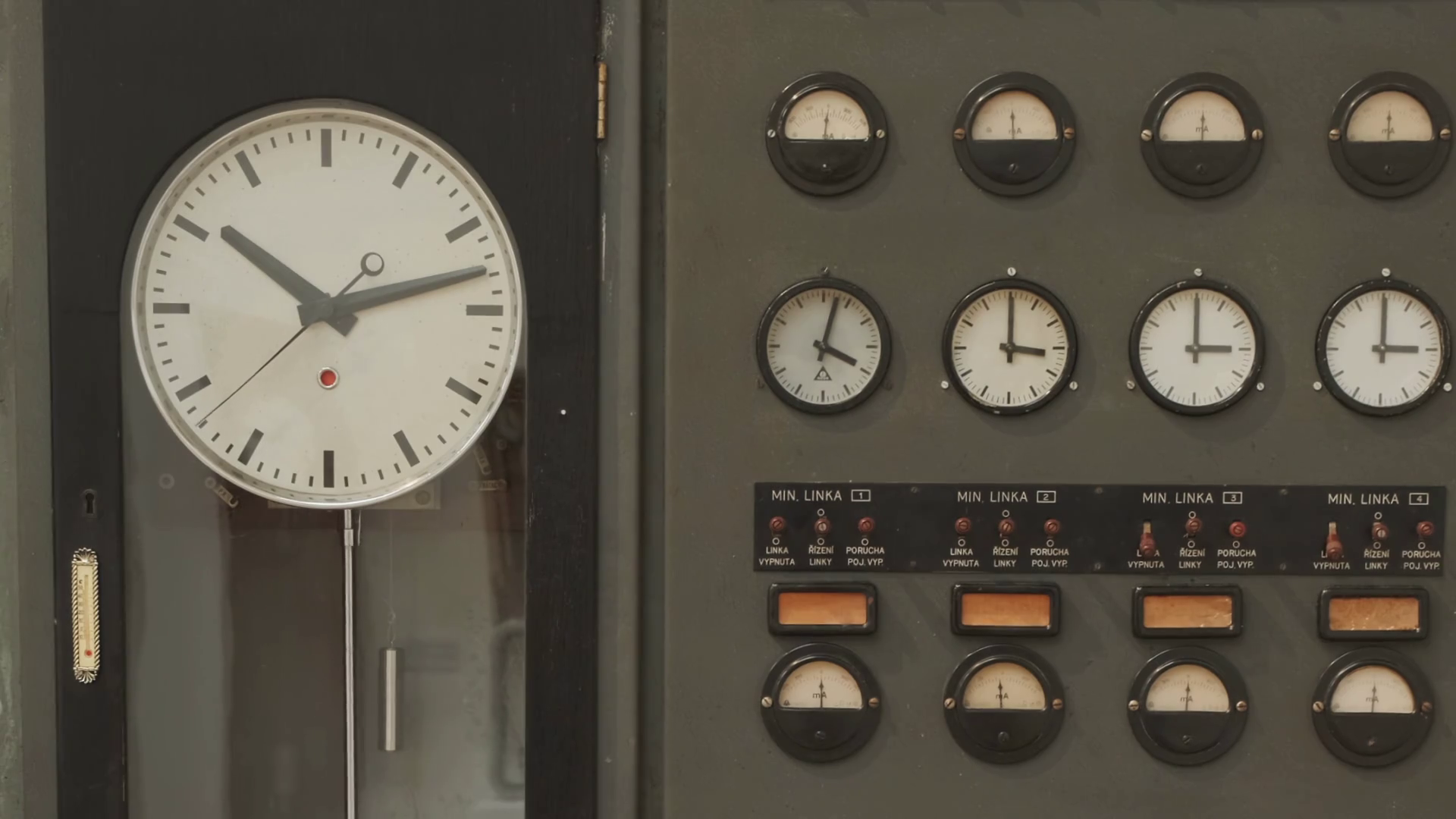 Old Pendulum Clock Amperage Meter Vintage Stock Footage SBV-348560530 ...