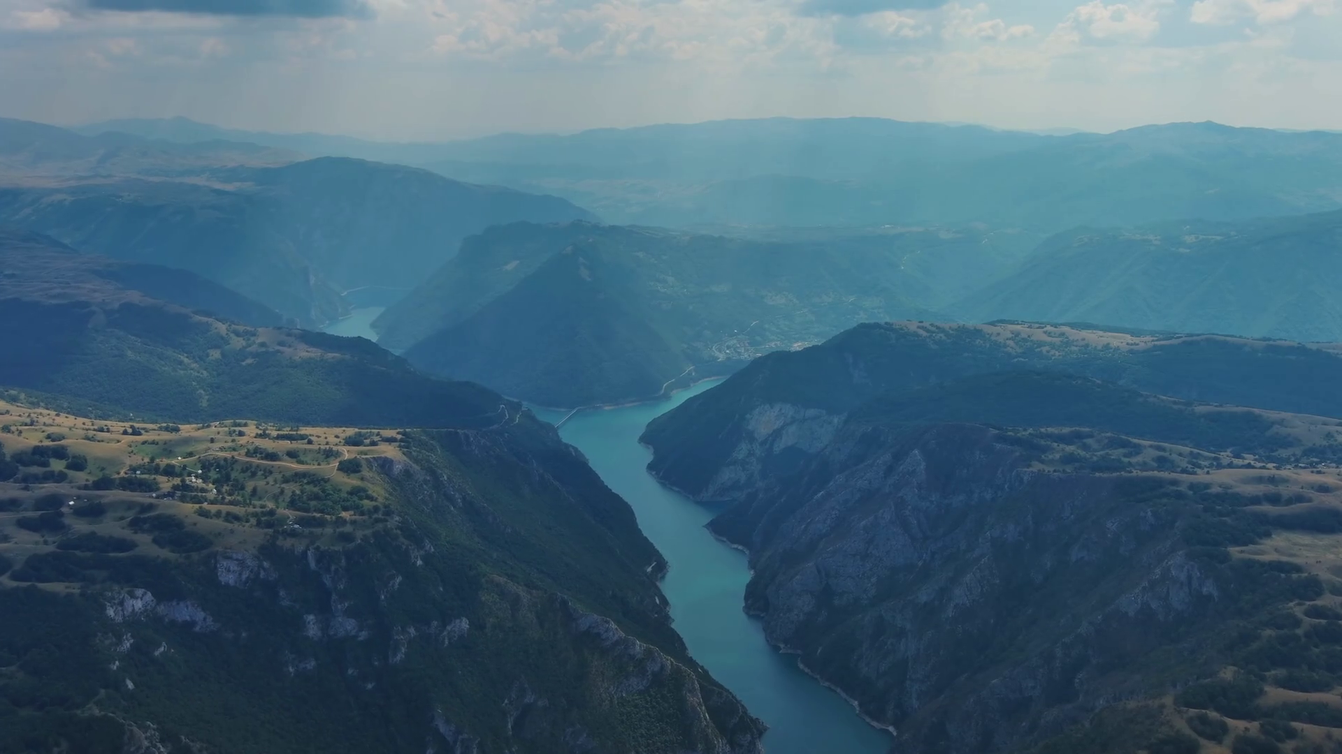Aerial View Of Beautiful Piva River Canyon Stock Footage SBV-348632503 ...