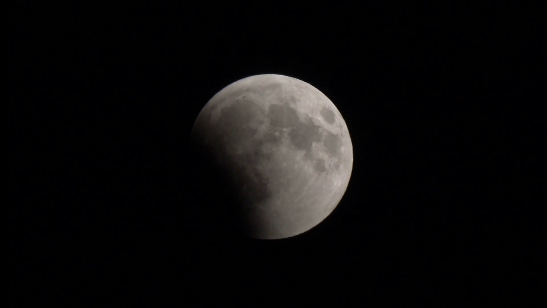 Lunar Eclipse - Shadow Of Earth Goes From Stock Footage SBV-348740252 ...