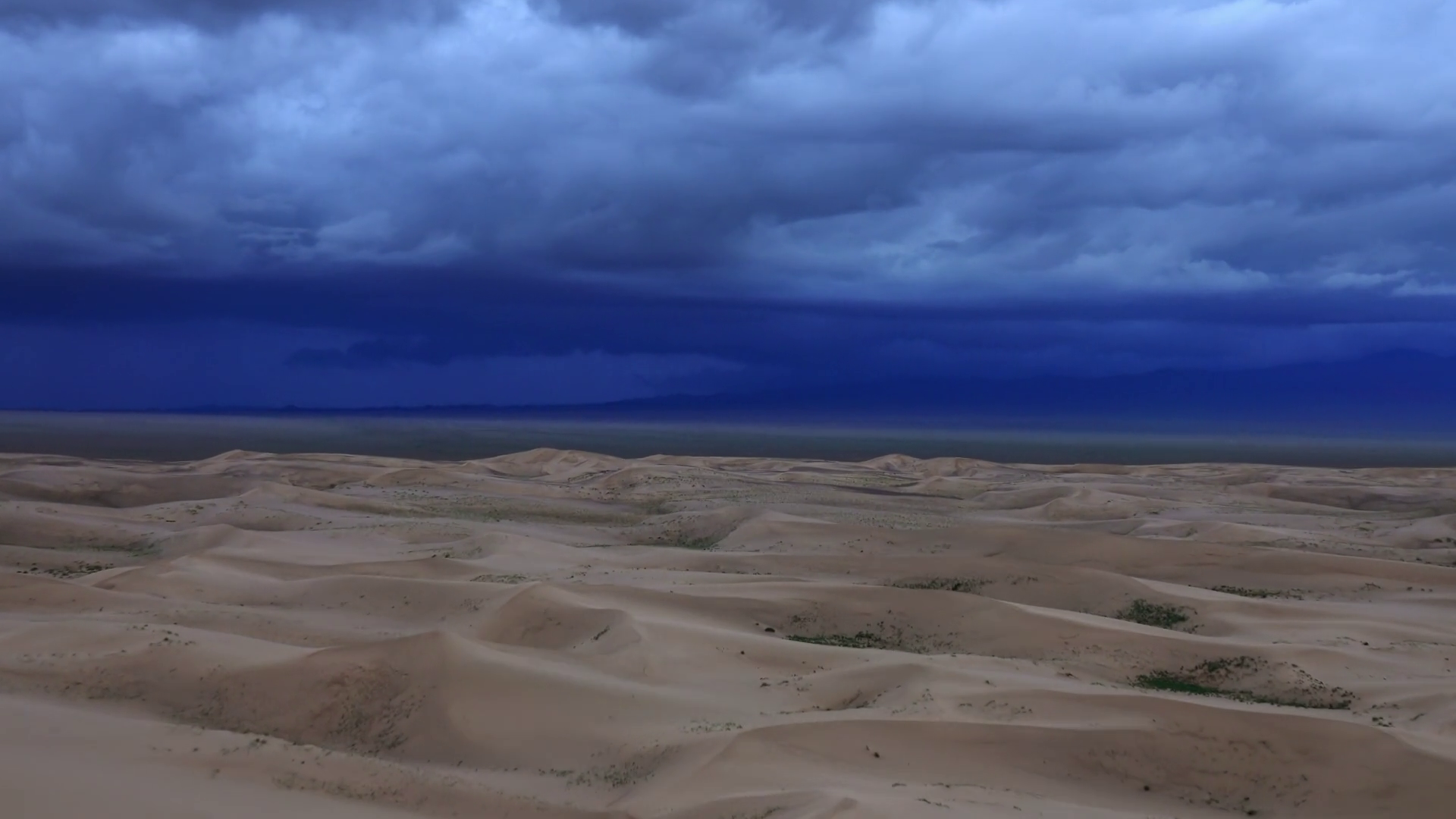 Sand Dunes With Storm Clouds At Sunset In Stock Footage SBV-347779714 ...