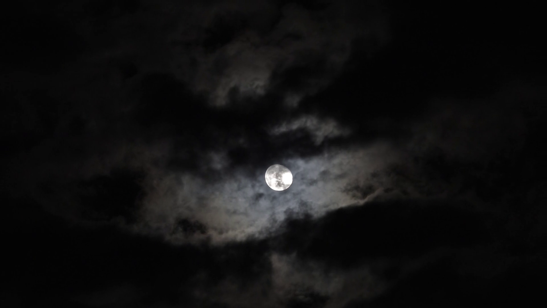 Full Moon Moving Between Clouds 4k Stock Footage SBV-348445404 ...