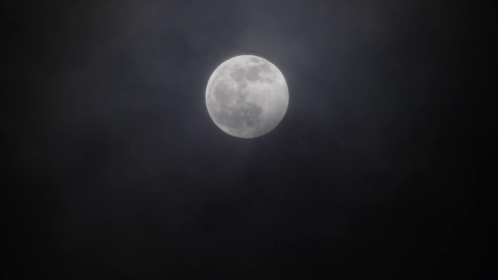 Full Moon Moving Between Clouds 4k Stock Footage SBV-348445424 ...