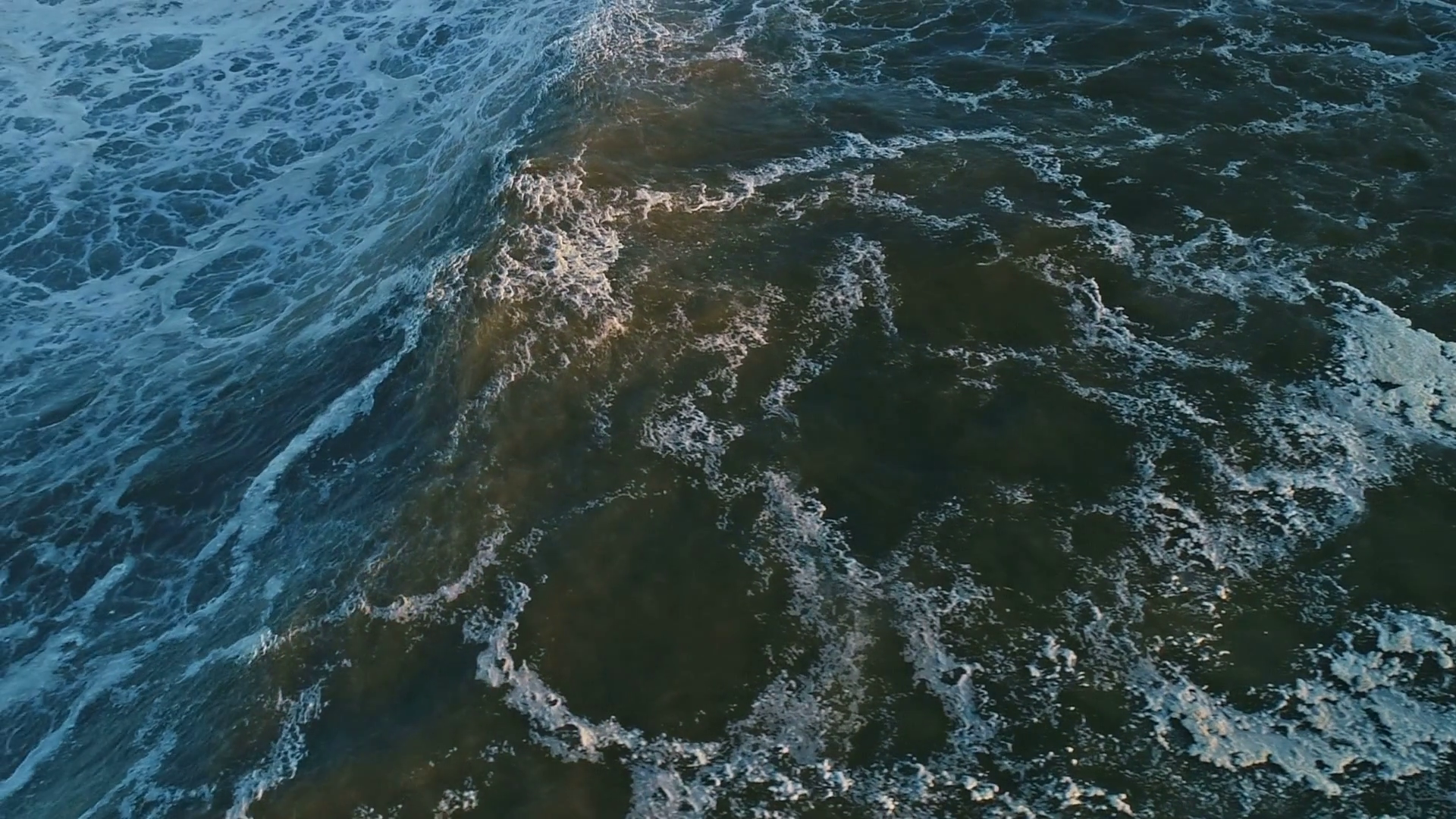 Aerial Top View On Big Wave Of Atlantic Stock Footage SBV-348790967 ...