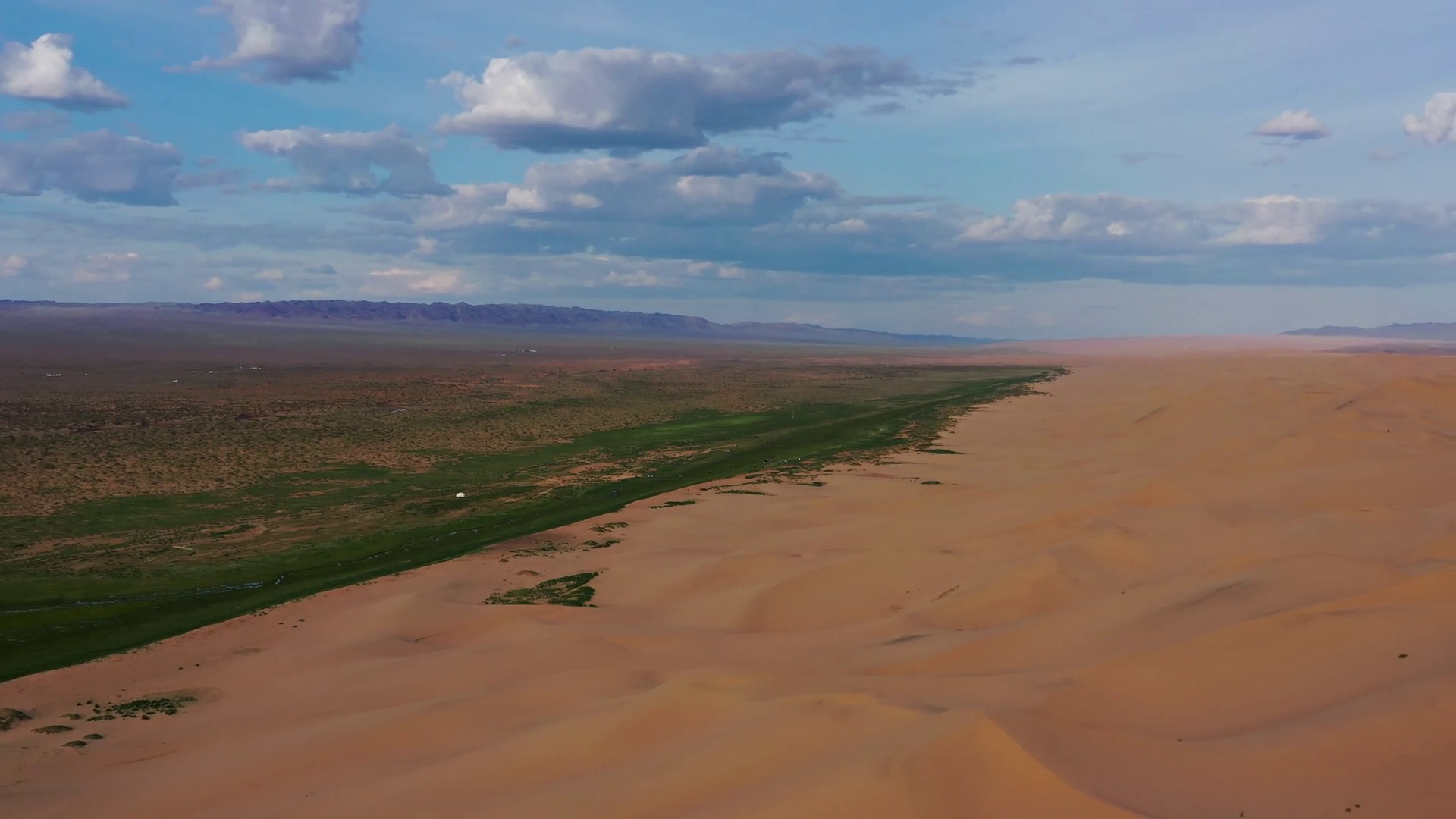 Aerial View Of Sand Dunes In Desert At Sunset Stock Footage SBV ...