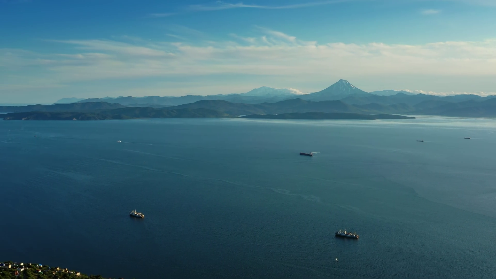 Aerial Panorama View Of Avacha Bay Stock Footage SBV-347621399 ...