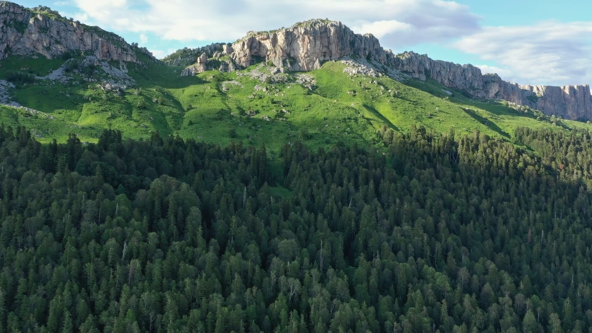 Aerial Summer Landscape With Cliff Plateau Stock Footage SBV-348625878 ...