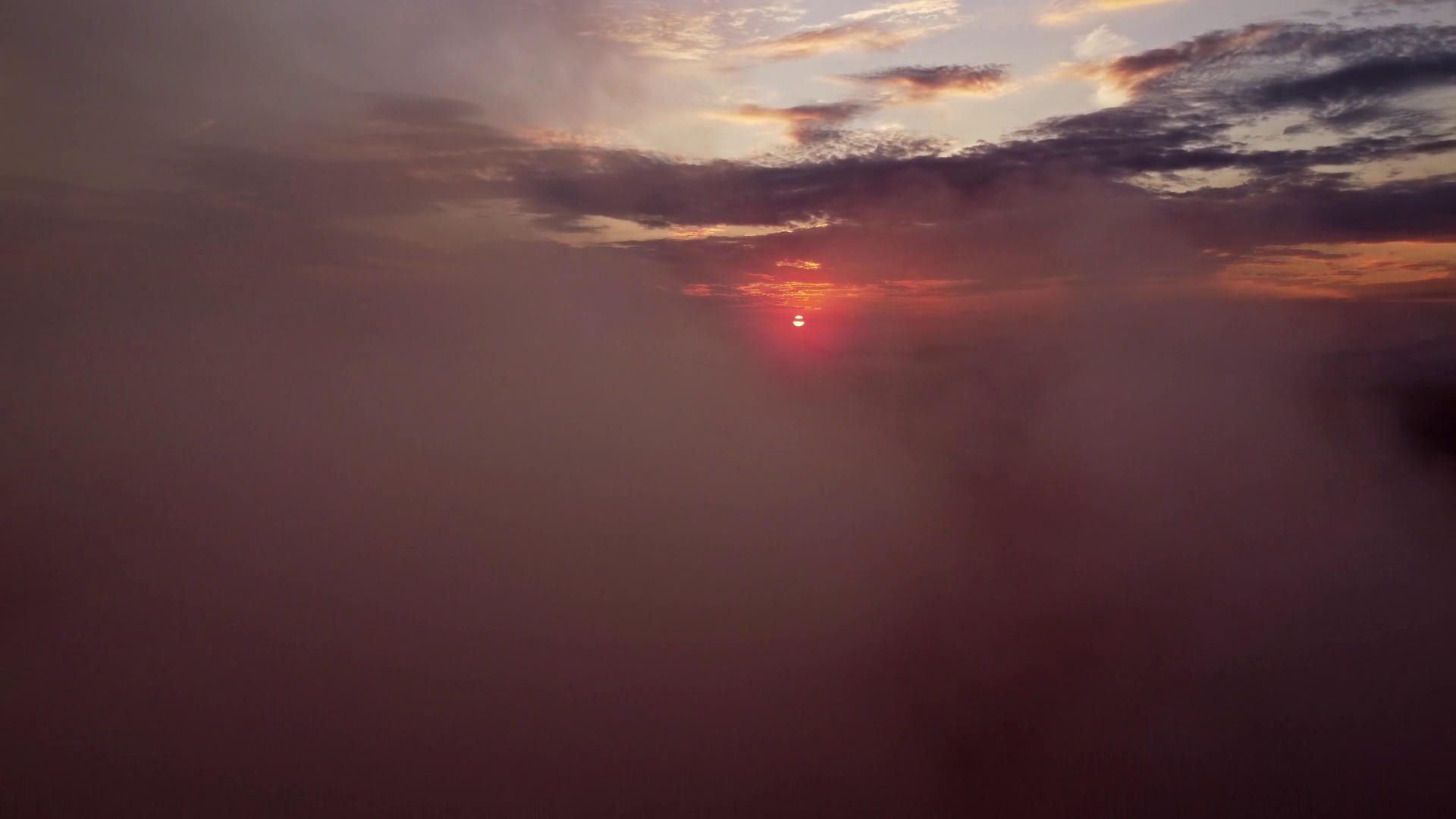 Aerial View Of Clouds At Sunset Stock Footage SBV-347474807 - Storyblocks