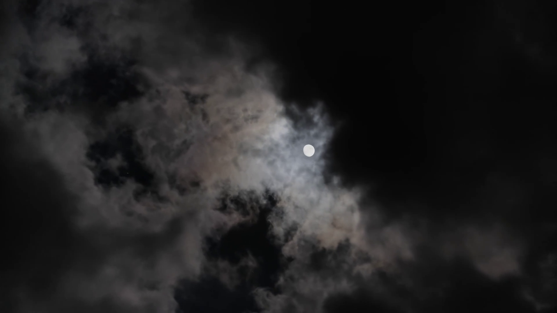 Full Moon Moving Between Clouds 4k Stock Footage SBV-347632335 ...