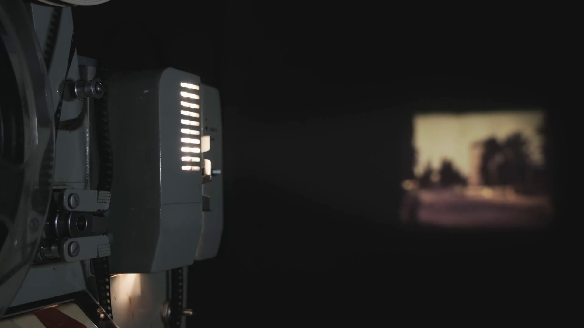 Old 8 Mm Projector Showing Film On Screen 4k Stock Footage SBV ...