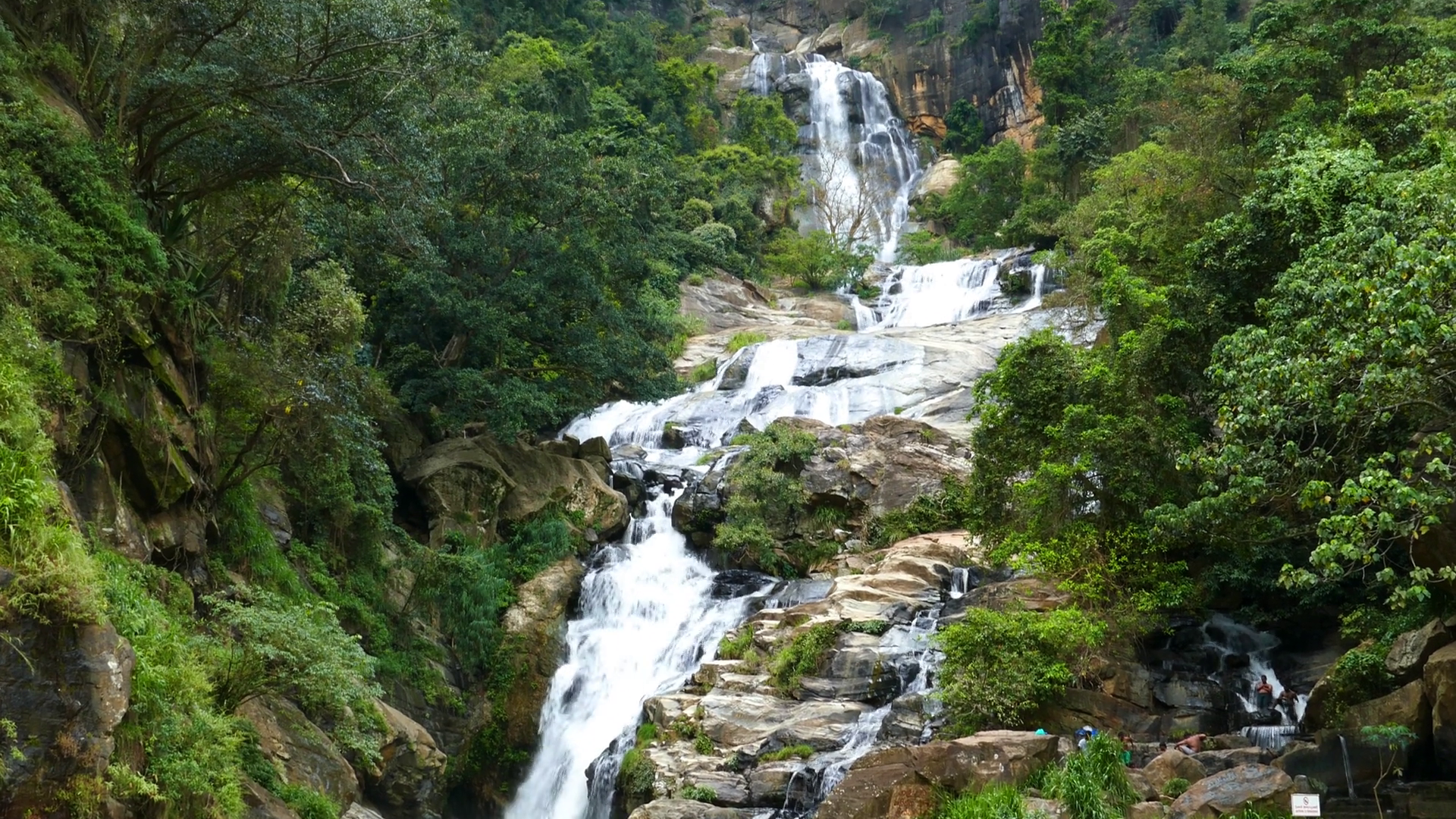 Waterfall Ella In Sri Lanka Tilt Up View - Stock Footage SBV-351686282 ...