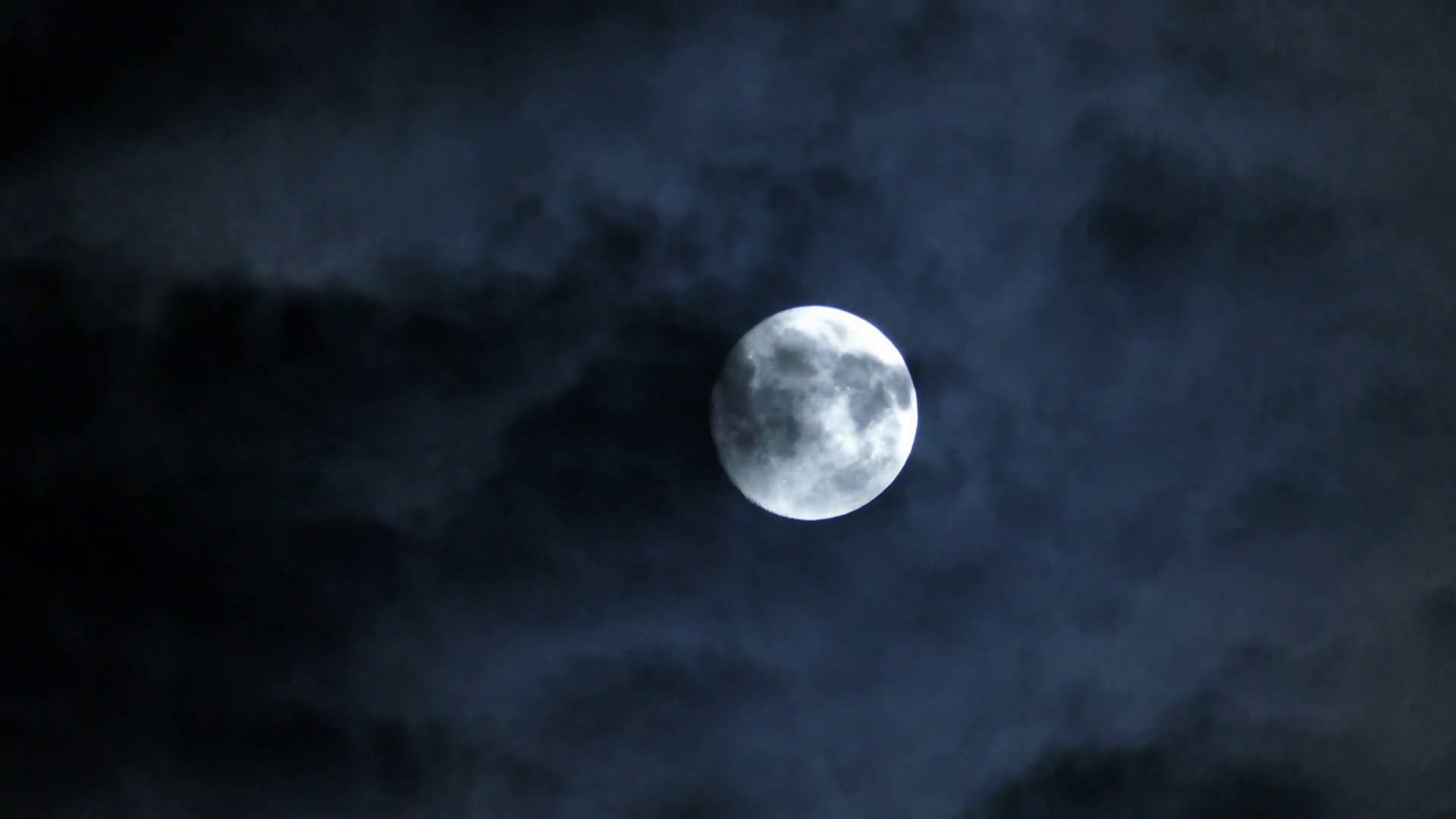 Full Moon Moving Between Clouds 4k Stock Footage SBV-348733547 ...