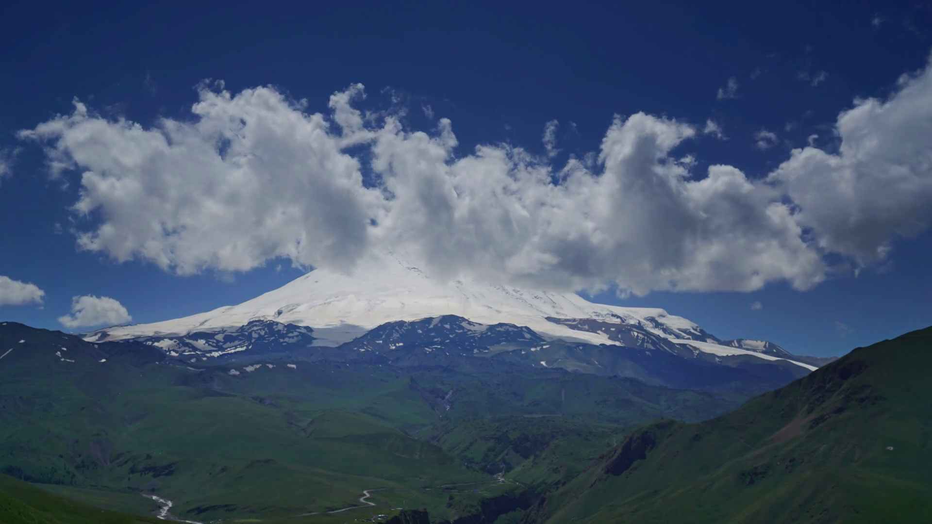 Mount Elbrus Clouds Caucasus Mountains Stock Footage SBV-347353524 ...