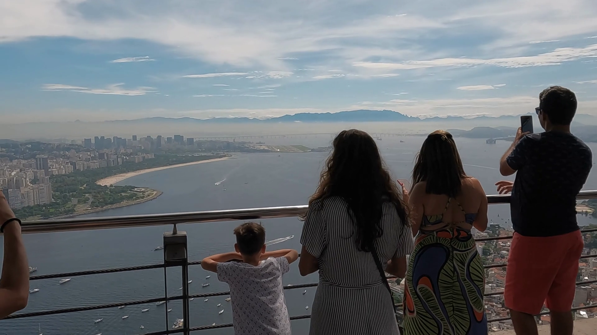 A Family Looks Off Into Bay Around Rio Stock Footage SBV-347764312 - Storyblocks